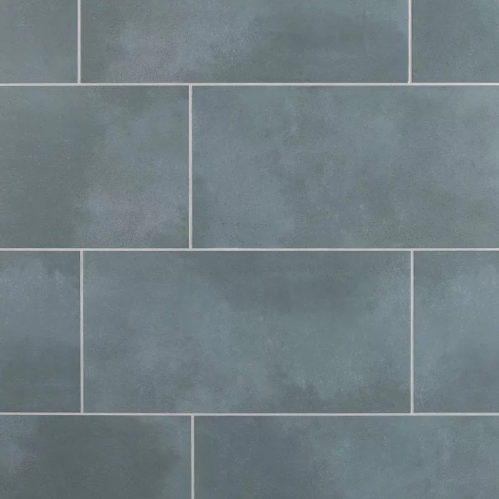 Blue Porcelain Tile Floor